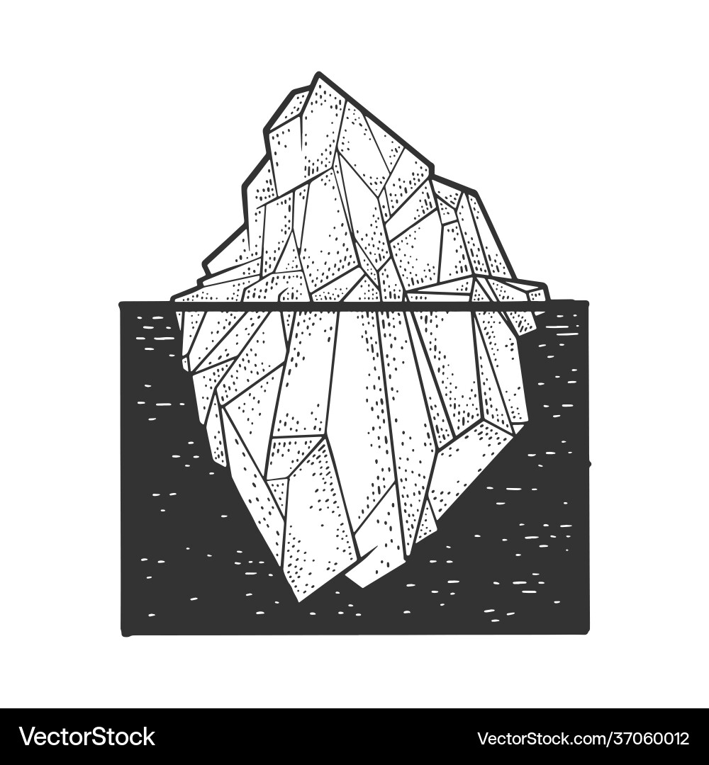 Iceberg sketch Royalty Free Vector Image - VectorStock