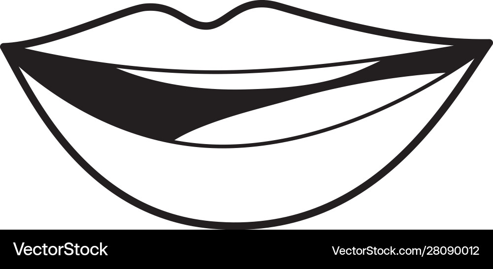 Isolated mouth cartoon design Royalty Free Vector Image