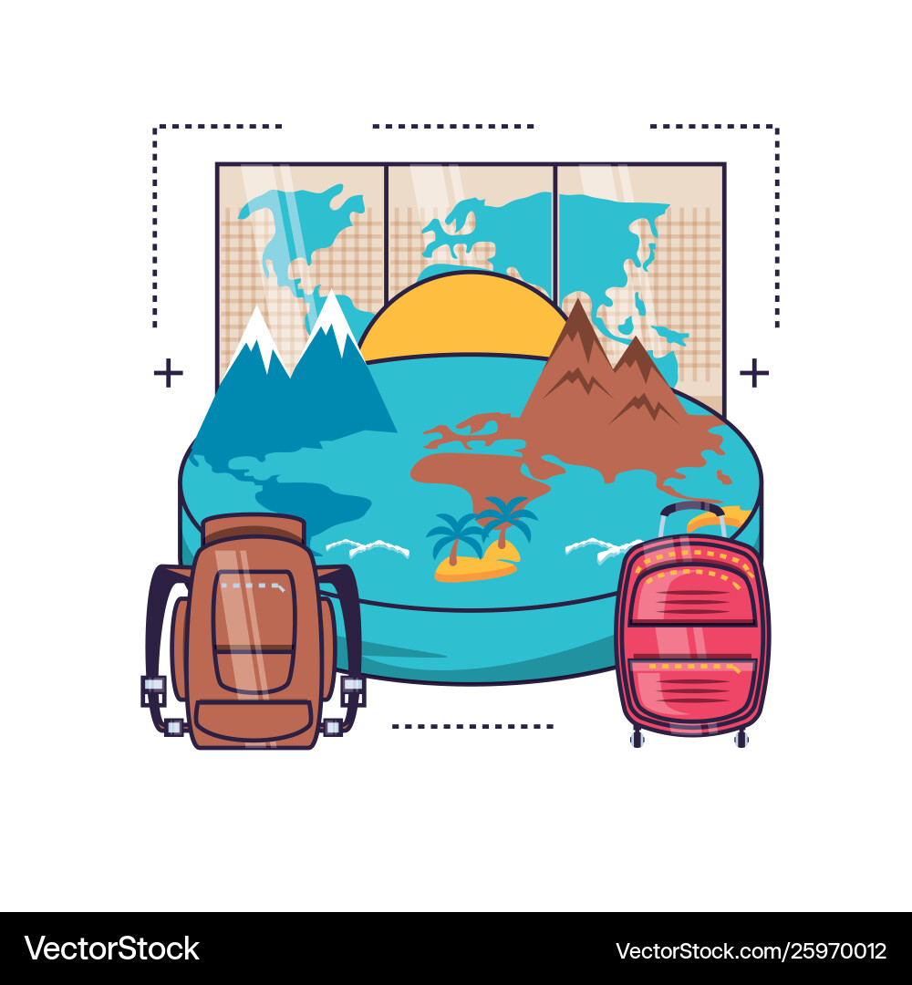 Isolated travel icon set design Royalty Free Vector Image