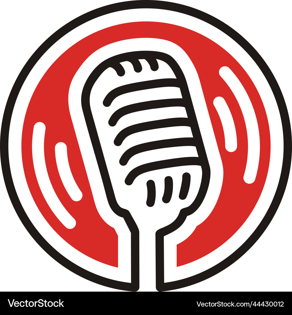 Microphone Icon - Podcast & Radio Royalty Free Vector