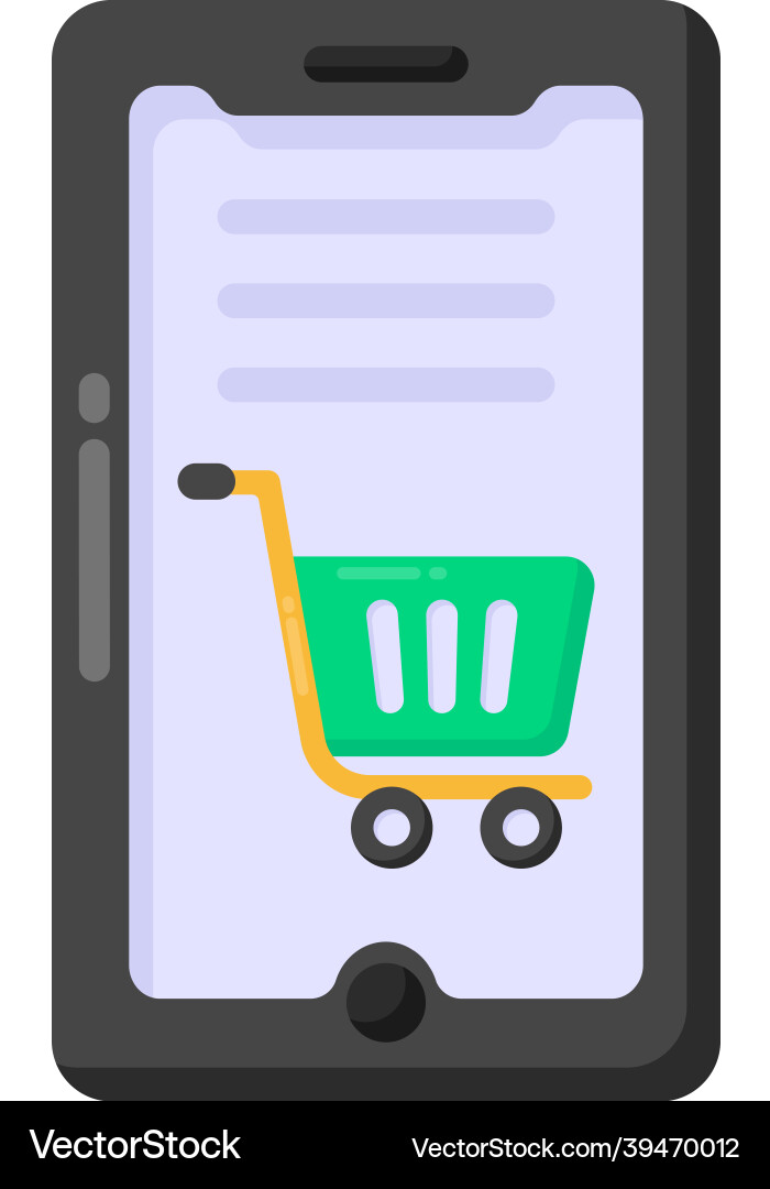 Mobile shopping Royalty Free Vector Image - VectorStock