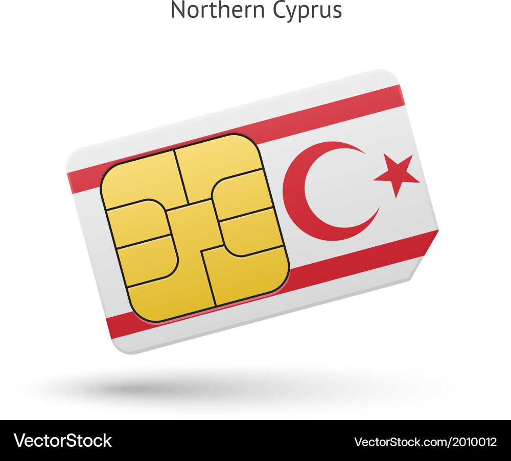 Northern Cyprus SIM Card Royalty Free Vector Image
