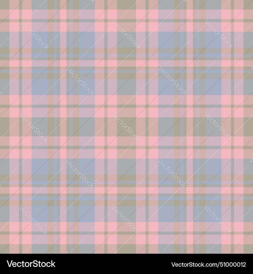 Plaid seamless pattern in pink check fabric Vector Image