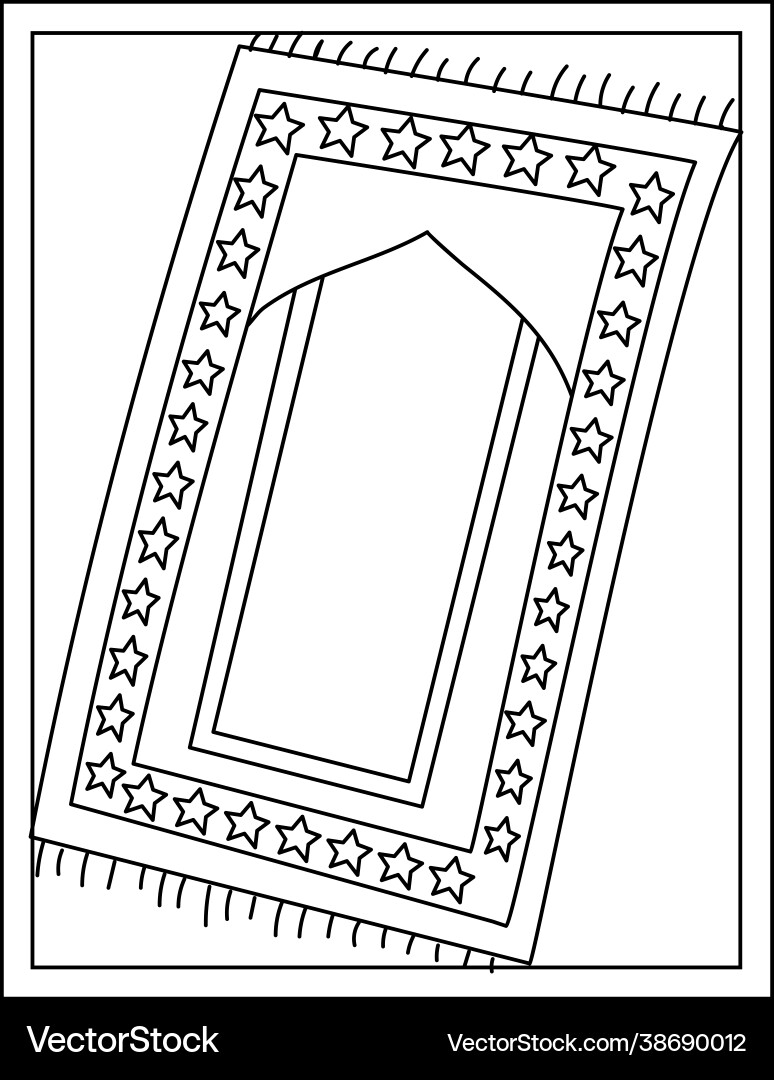 Prayer rug Royalty Free Vector Image - VectorStock