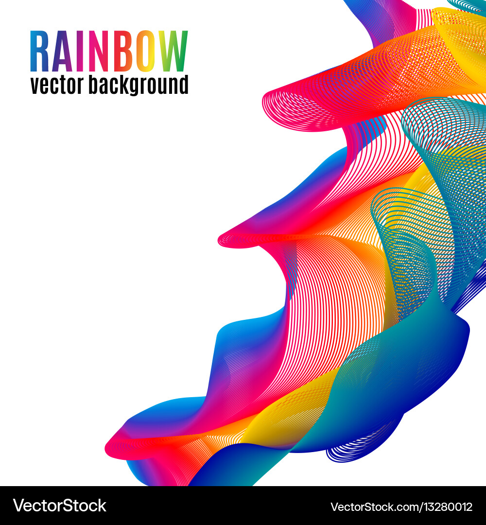 Rainbow lines background Royalty Free Vector Image