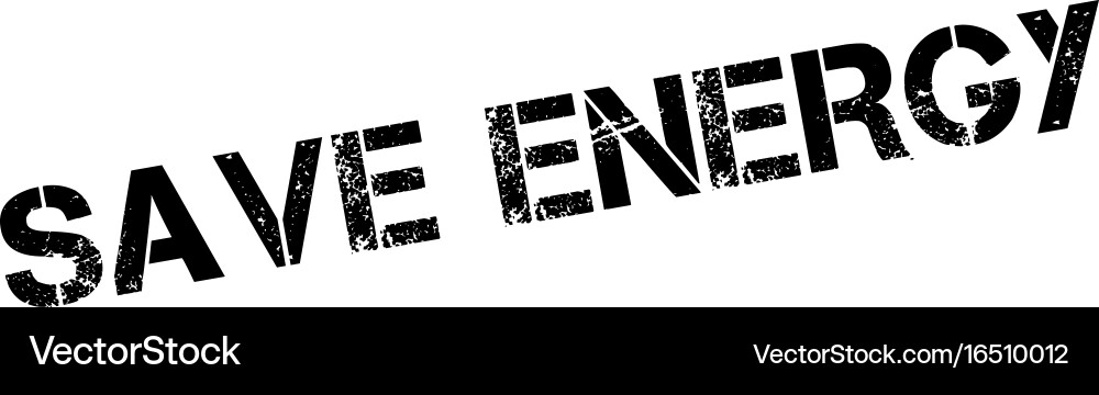Save energy rubber stamp Royalty Free Vector Image