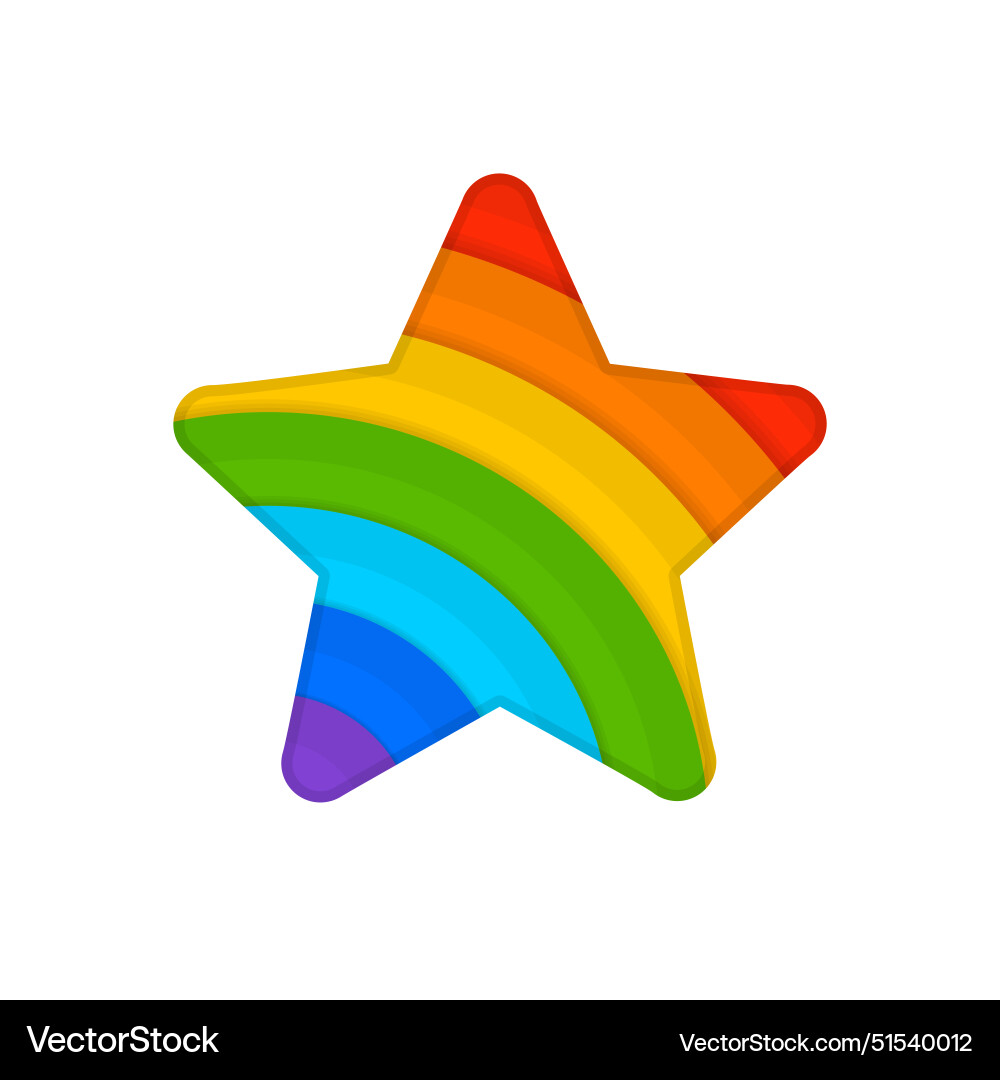 Star icon rainbow color Royalty Free Vector Image