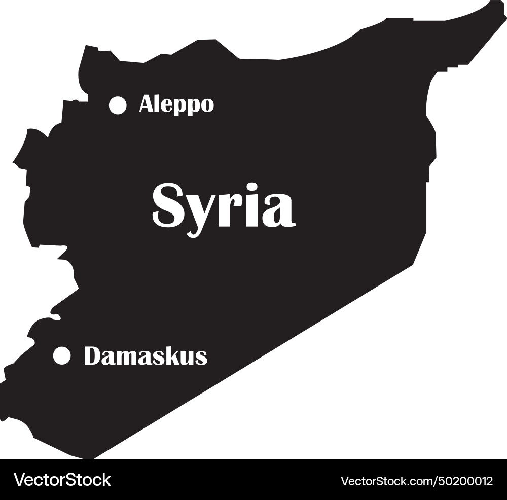 Syria country map Royalty Free Vector Image - VectorStock