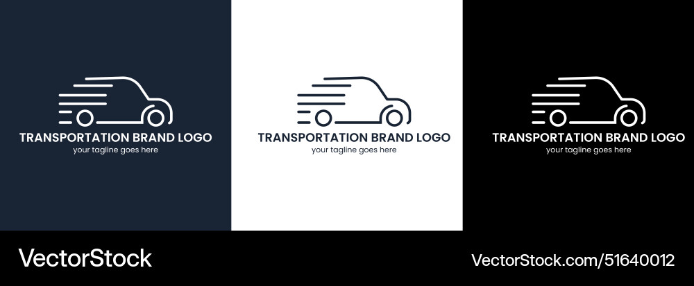 Transport company logo Royalty Free Vector Image