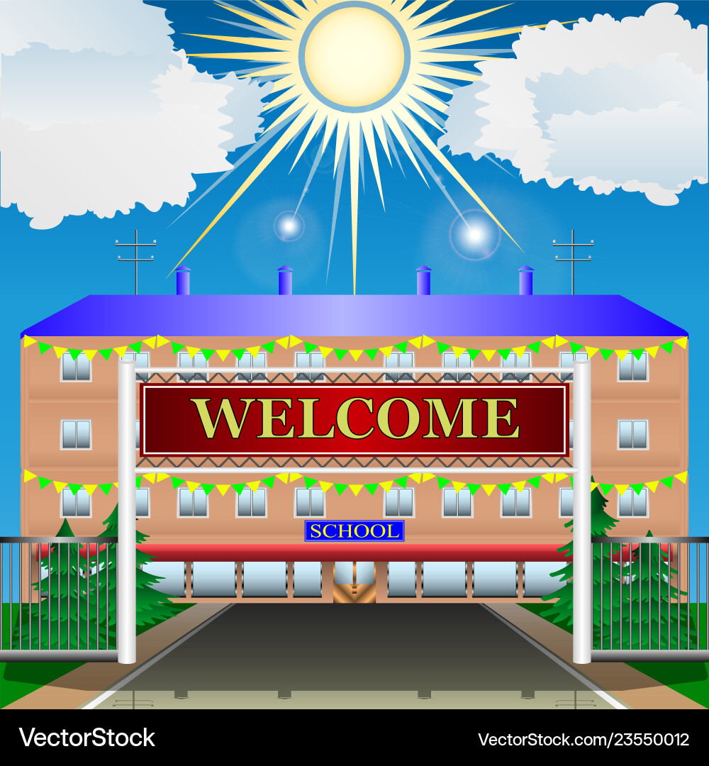 Welcome to school Royalty Free Vector Image - VectorStock