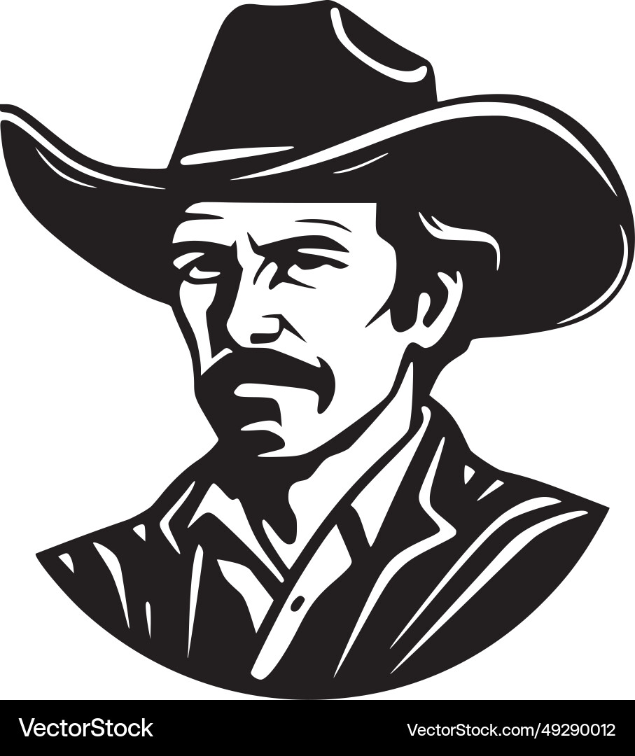 Western - black and white Royalty Free Vector Image