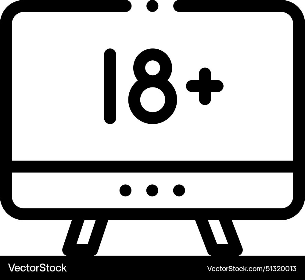 Adult icon thin linear style design isolated Vector Image