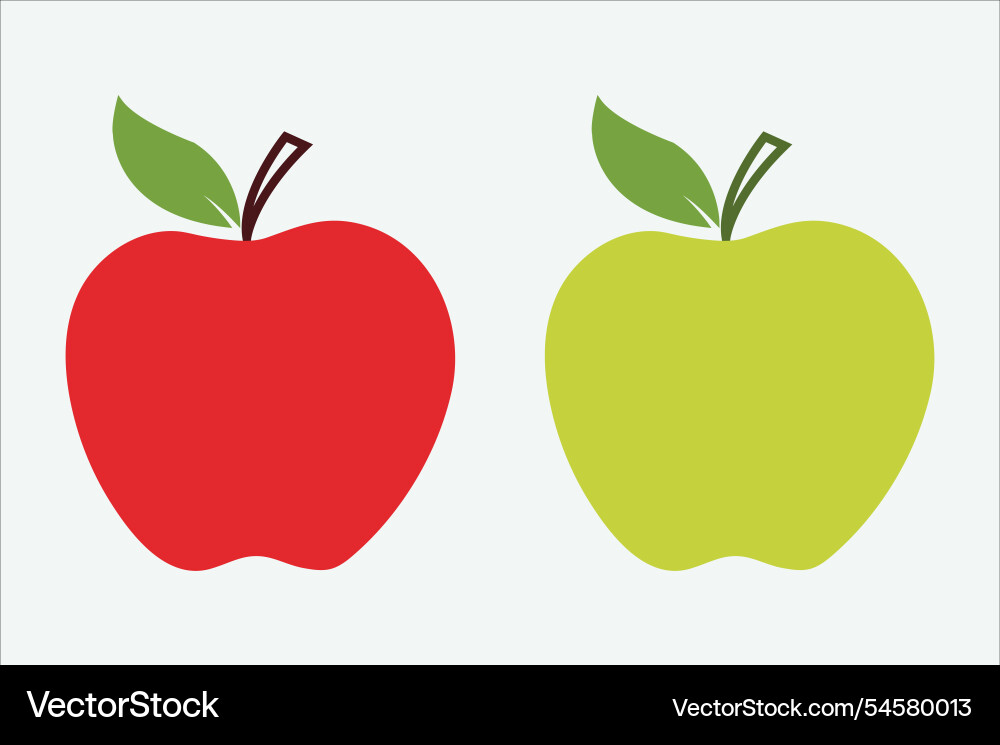 Apple color art a isolated Royalty Free Vector Image