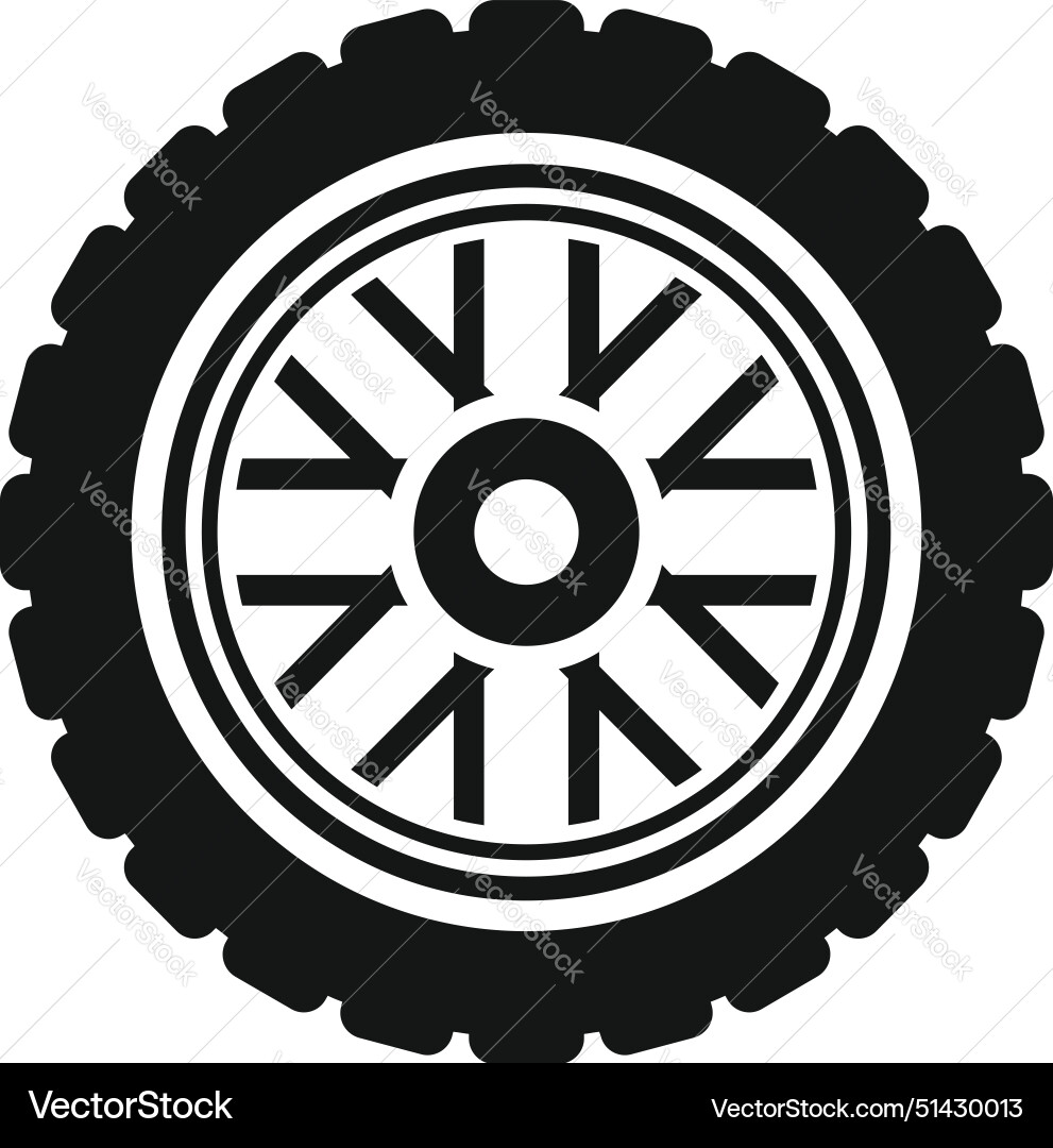 Black and white of a tire Royalty Free Vector Image