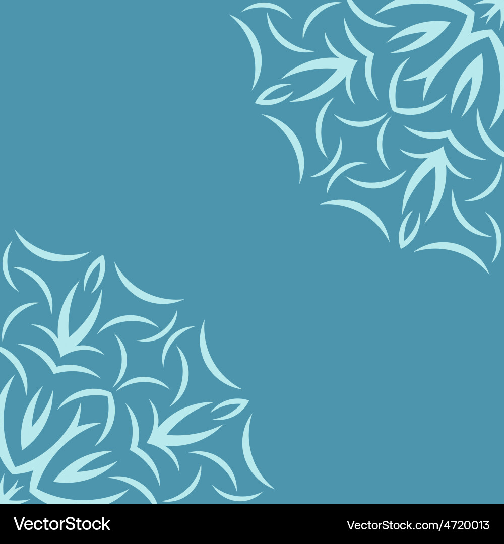Blue background with flower pattern Royalty Free Vector