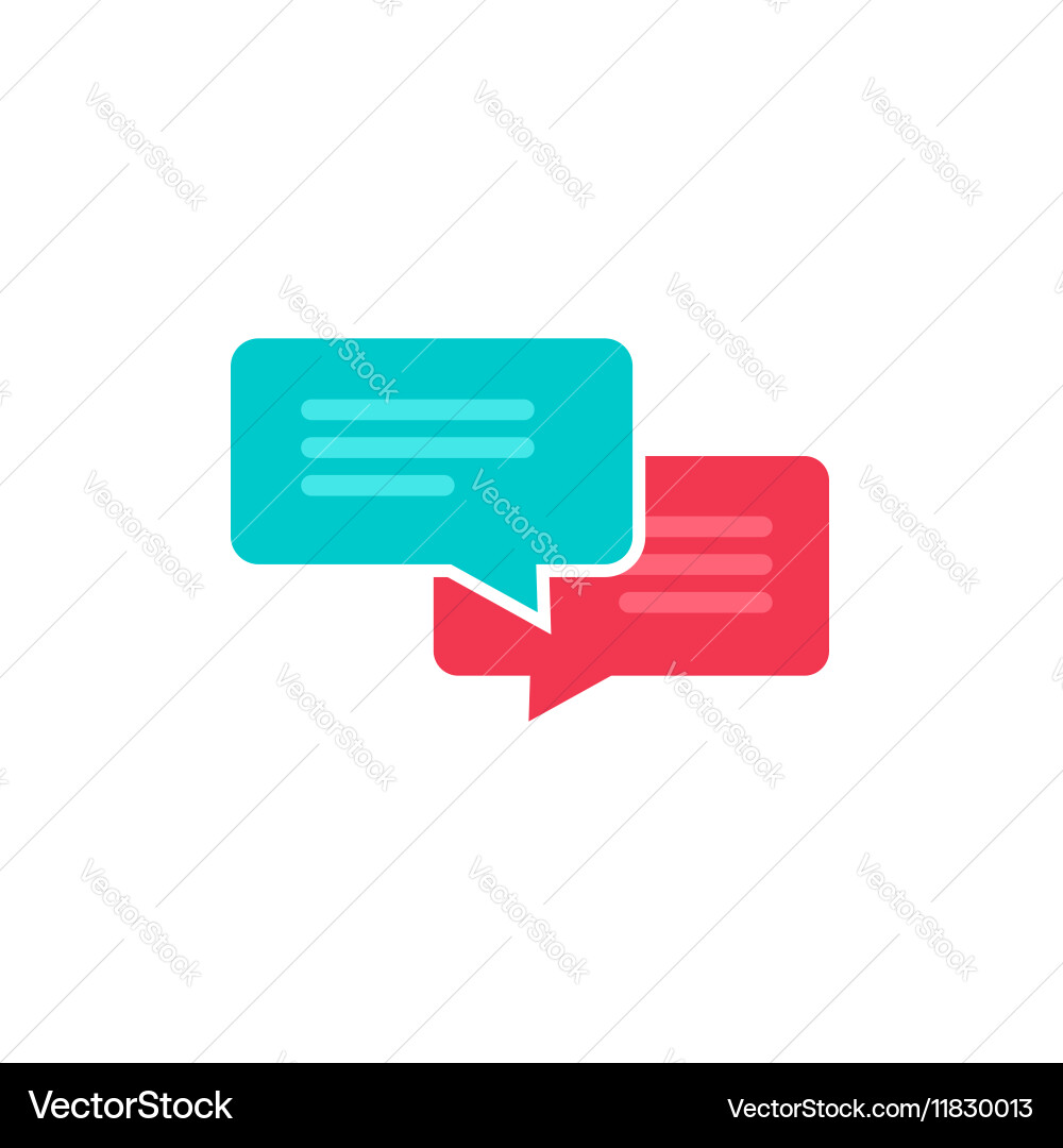 Chat icon isolated dialog bubble speech Royalty Free Vector