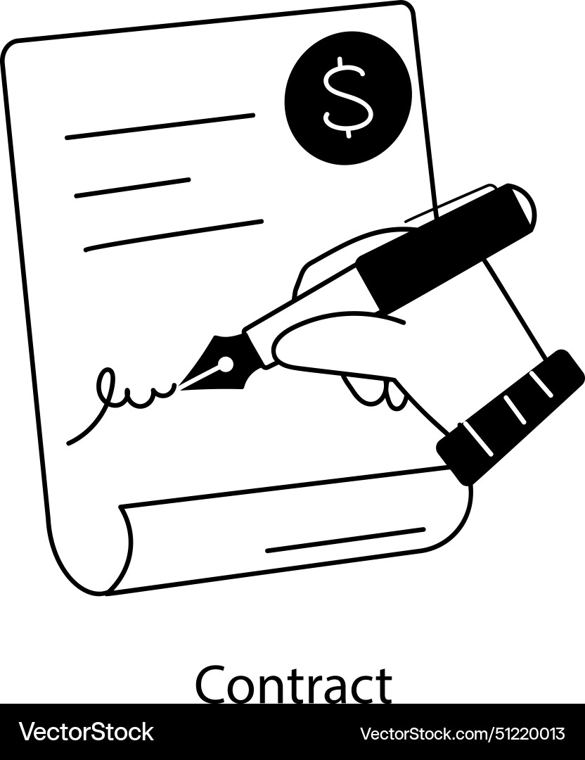 Contract Royalty Free Vector Image - VectorStock