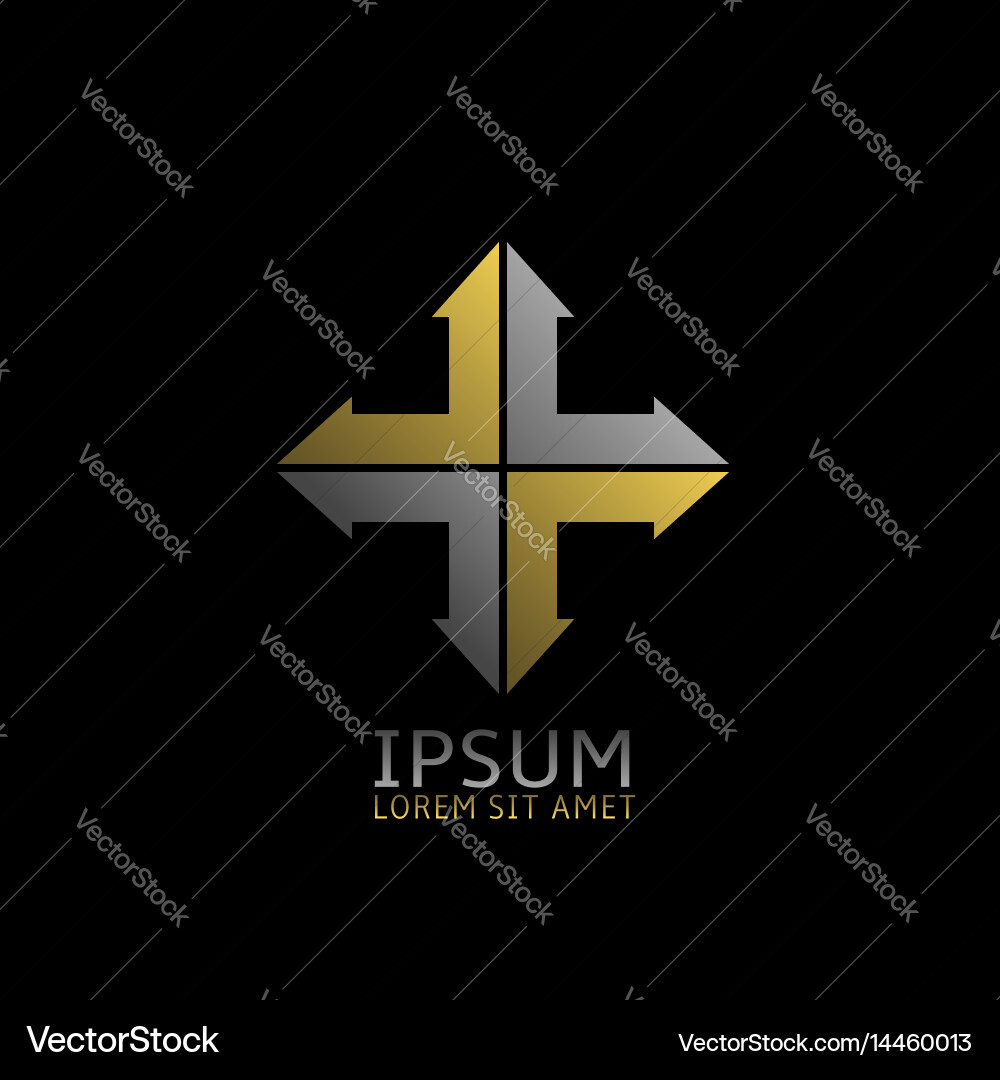 Cross logo icon Royalty Free Vector Image - VectorStock