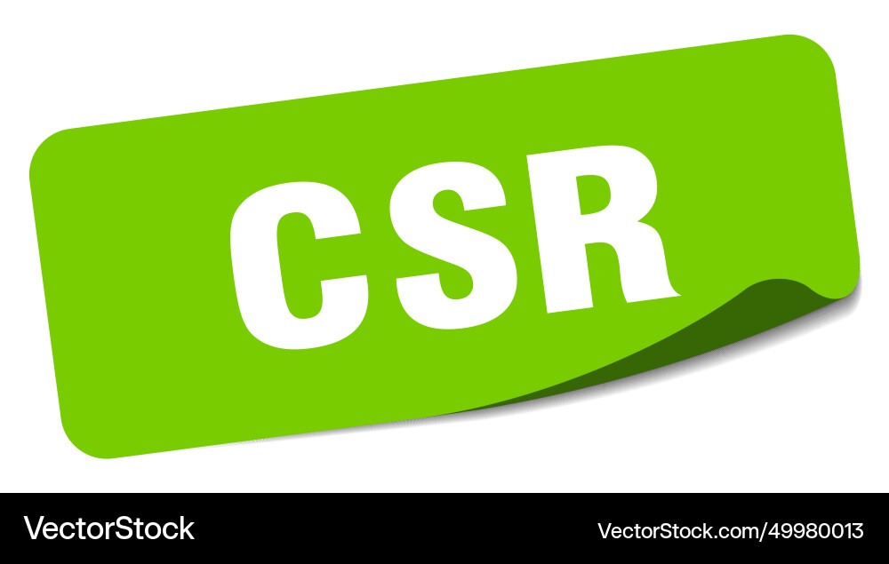 Csr sticker label Royalty Free Vector Image - VectorStock