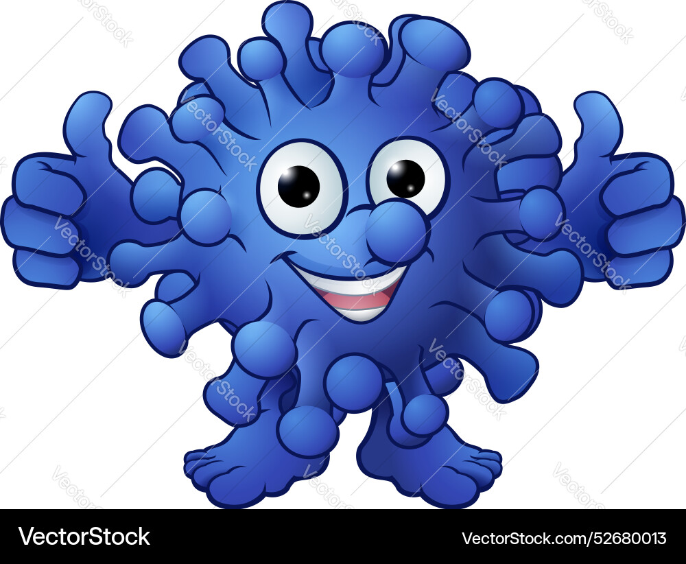 Good bacteria probiotic or alien cartoon Vector Image