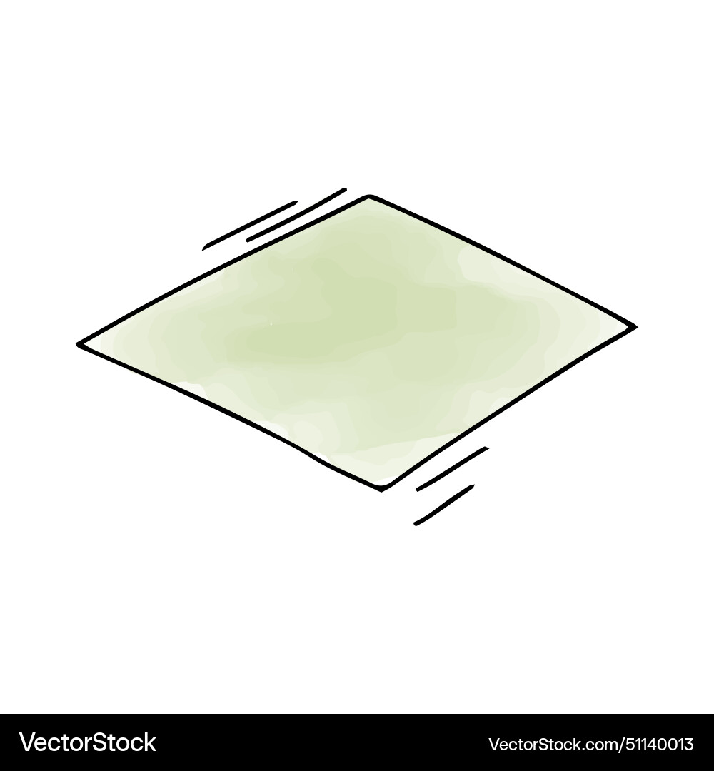 Hand drawn doodle watercolour frame with copy Vector Image