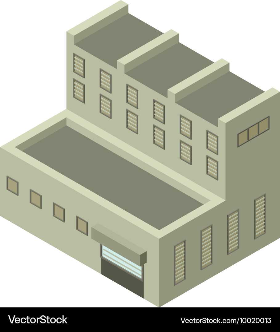 Isometric building Royalty Free Vector Image - VectorStock