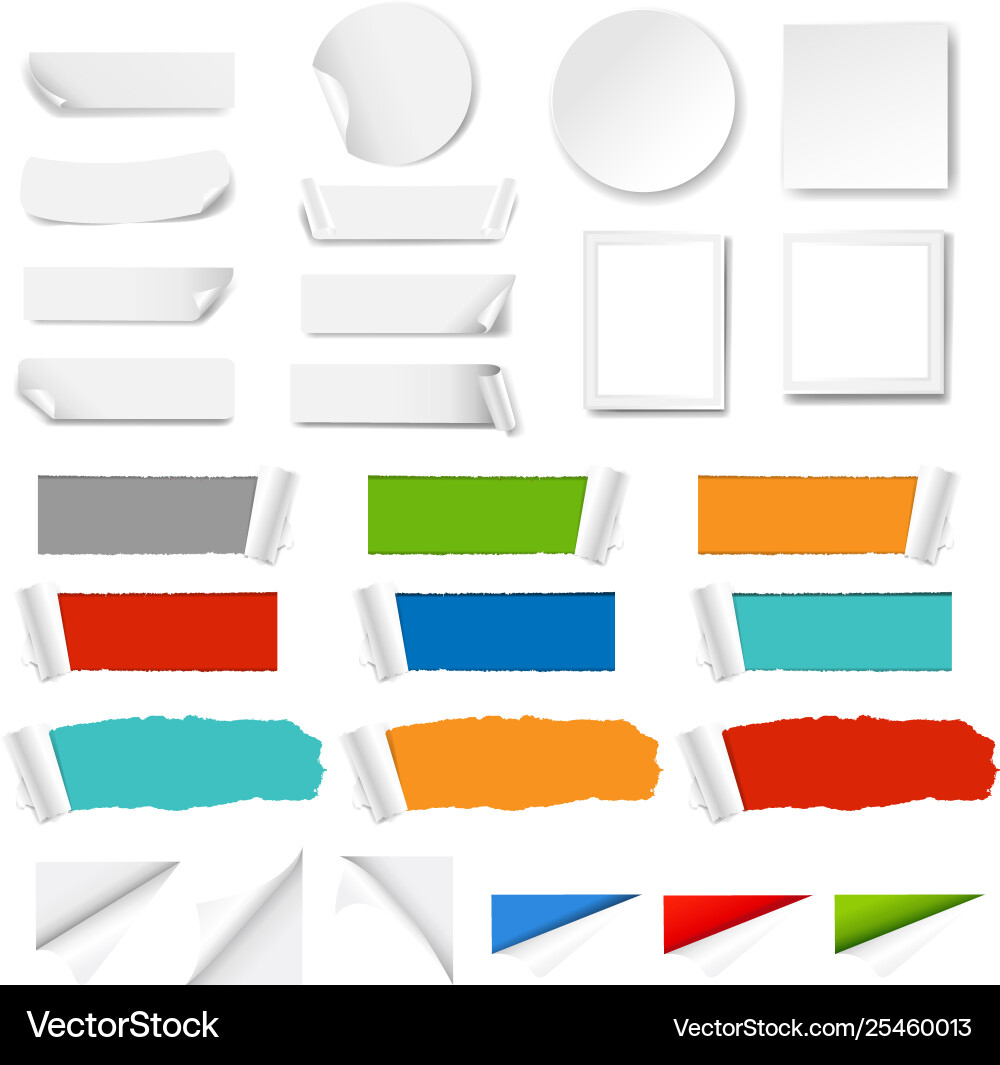 Paper label isolated white background Royalty Free Vector