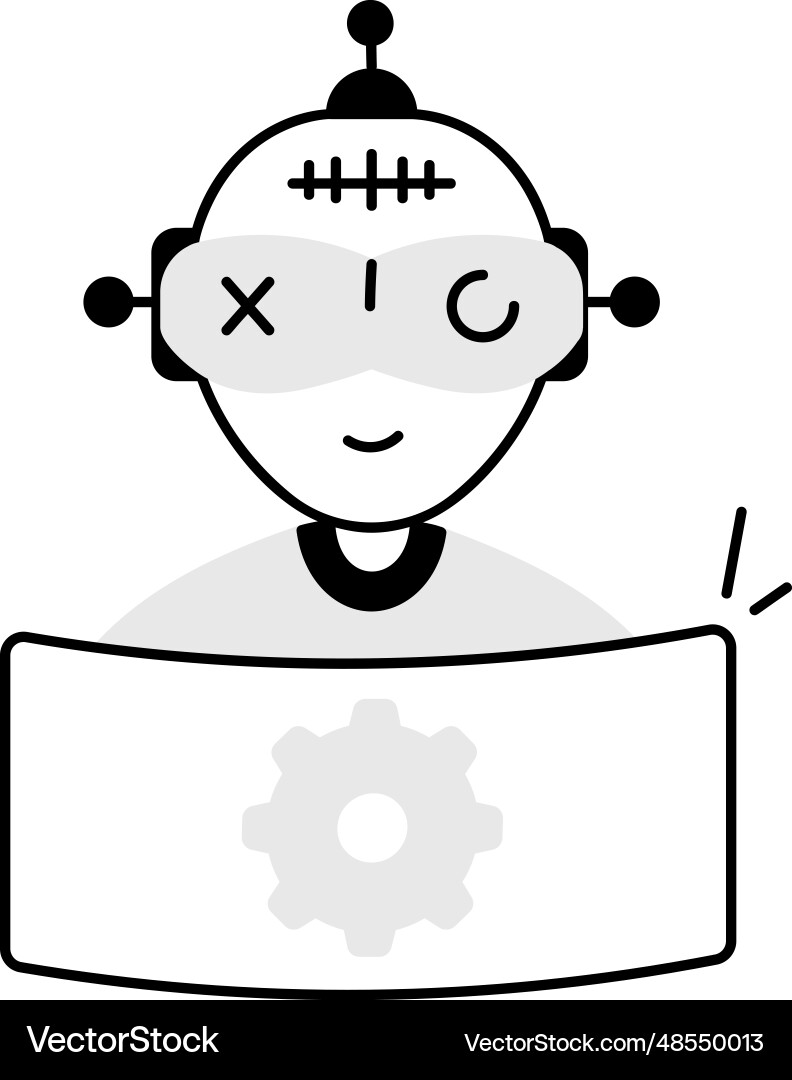 Robot service Royalty Free Vector Image - VectorStock