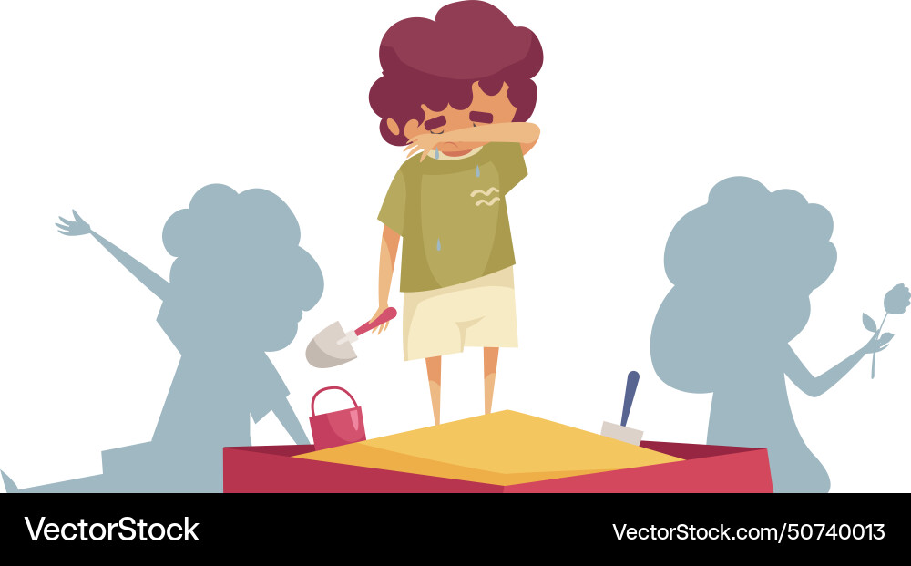 Sad boy cartoon Royalty Free Vector Image - VectorStock