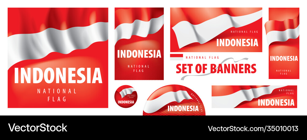 Set banners with national flag Royalty Free Vector Image