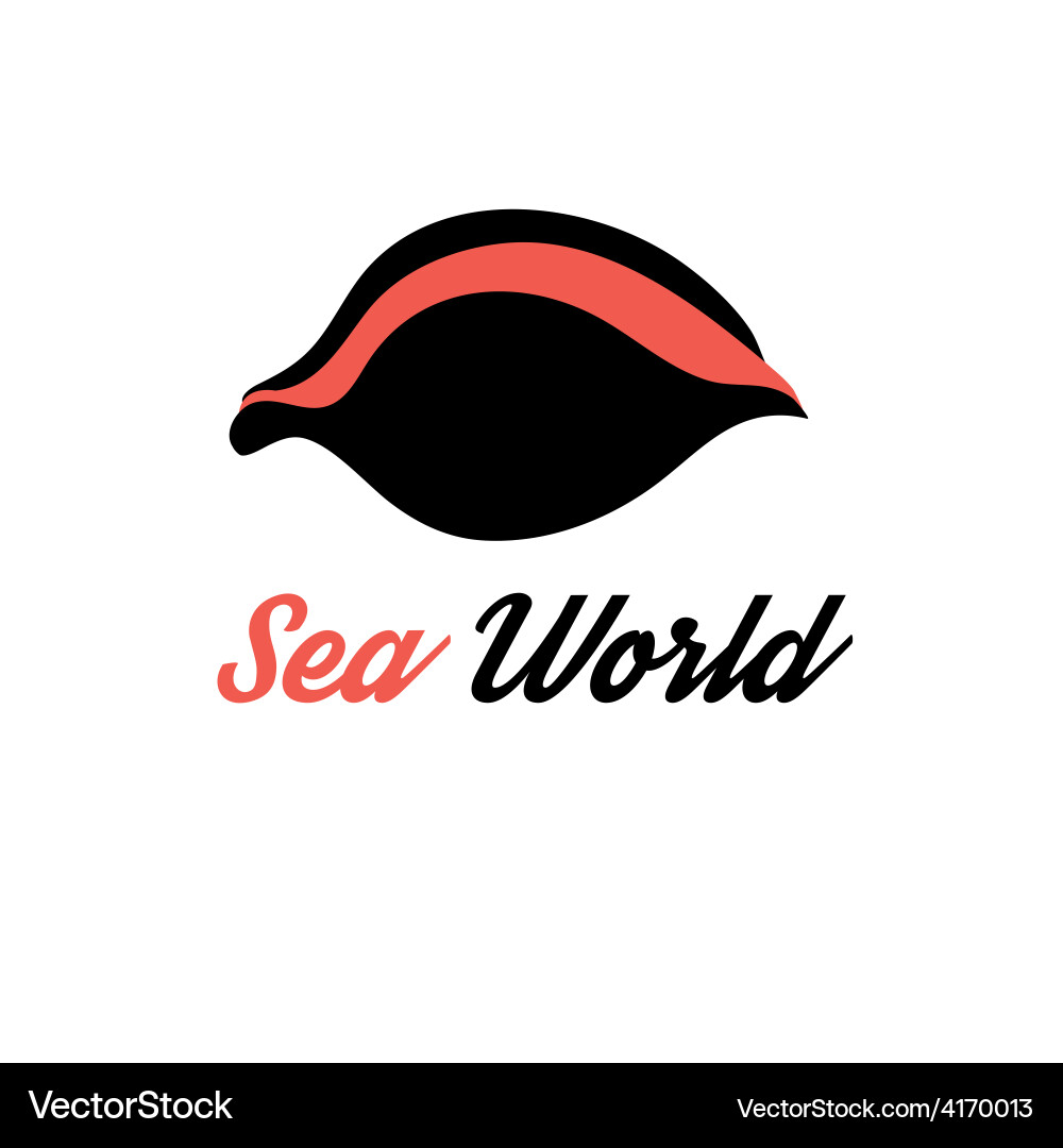 Sign shell Royalty Free Vector Image - VectorStock