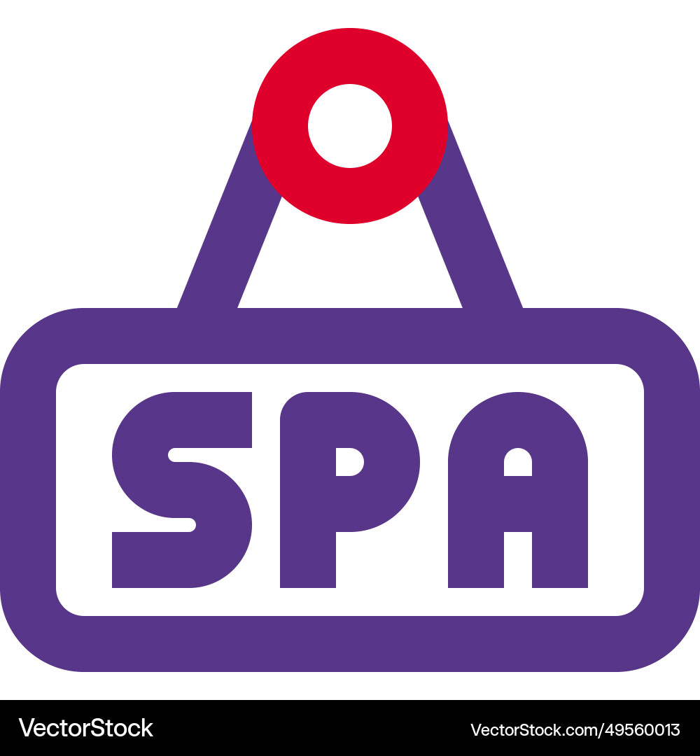 Spa sign board layout isolated on a white Vector Image