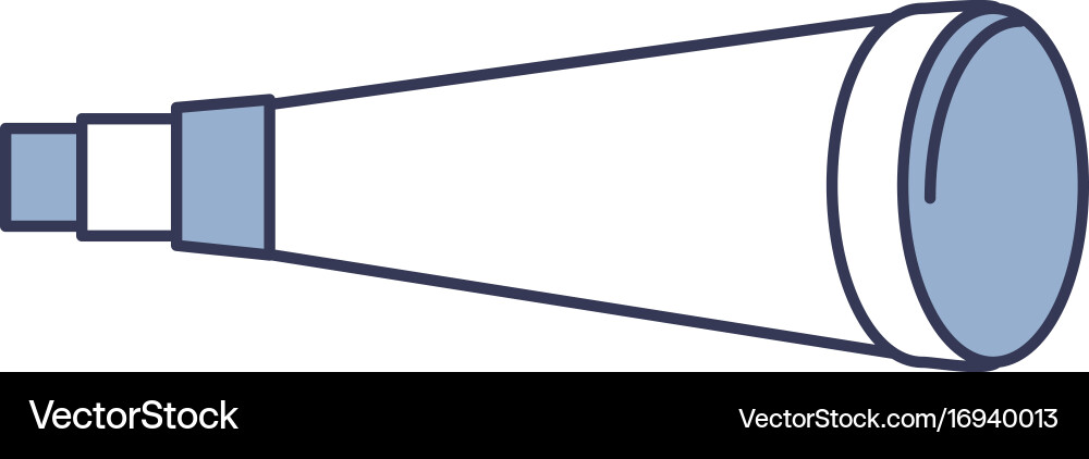 Telescope device isolated icon Royalty Free Vector Image