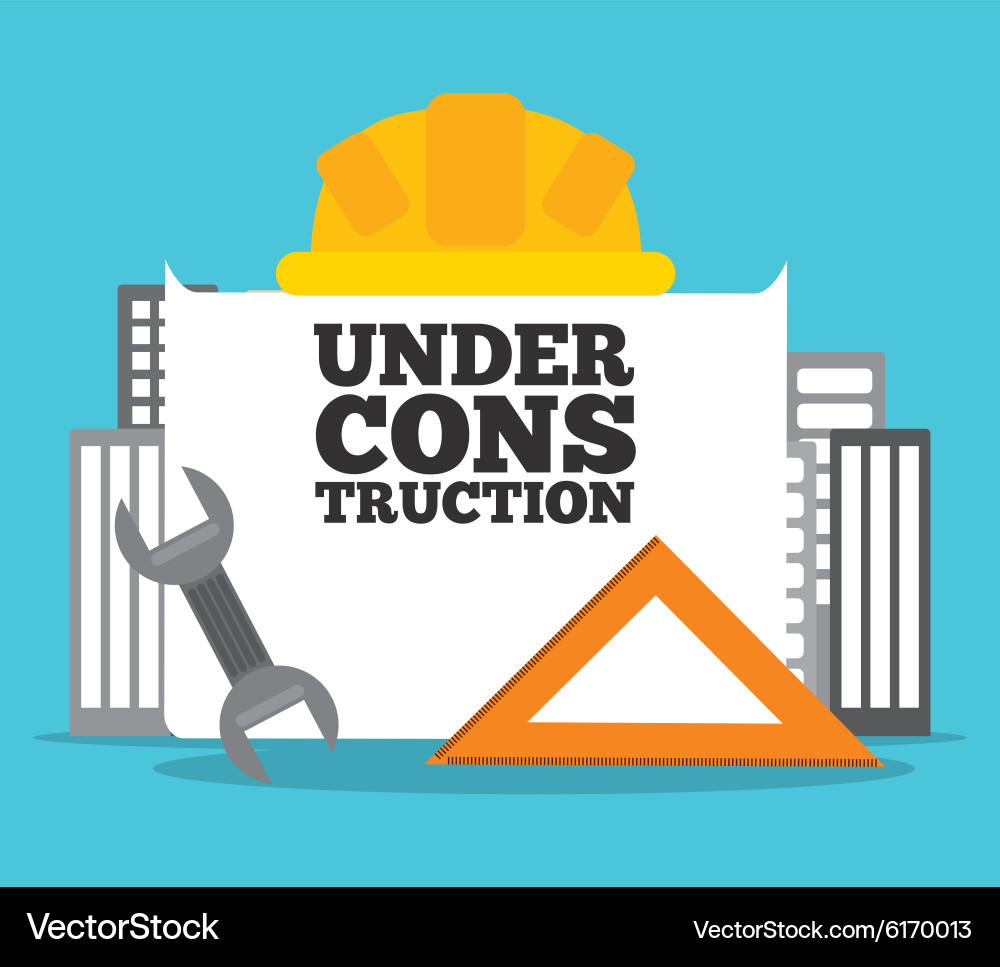 Under construction project Royalty Free Vector Image