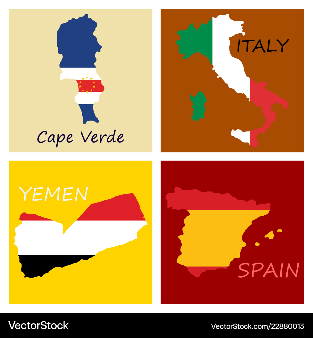 World Map - Countries in Color Royalty Free Vector Image