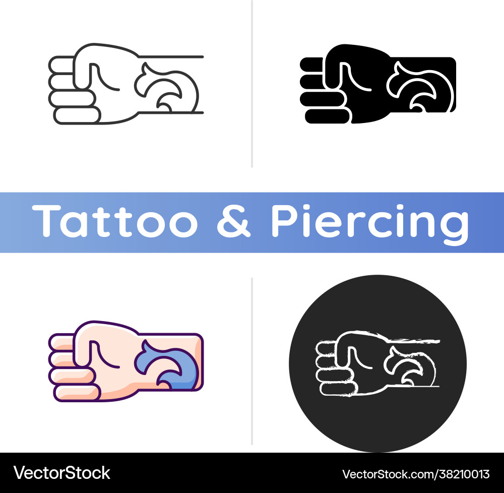 Wrist tattoo icon Royalty Free Vector Image - VectorStock