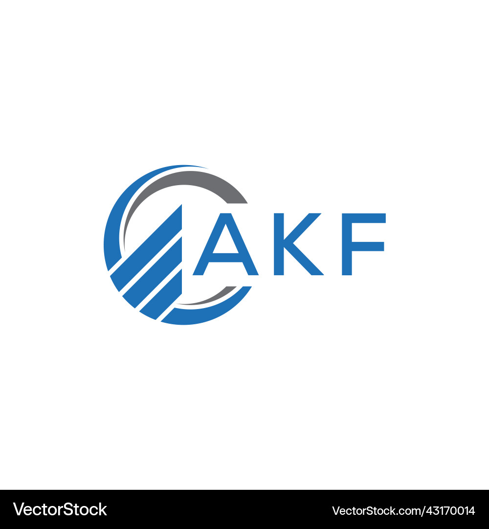 Akf flat accounting logo design on white Vector Image