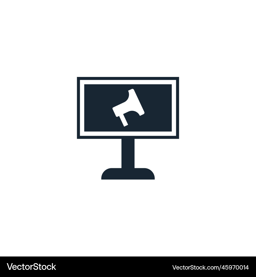 Banner ads creative icon from social media Vector Image