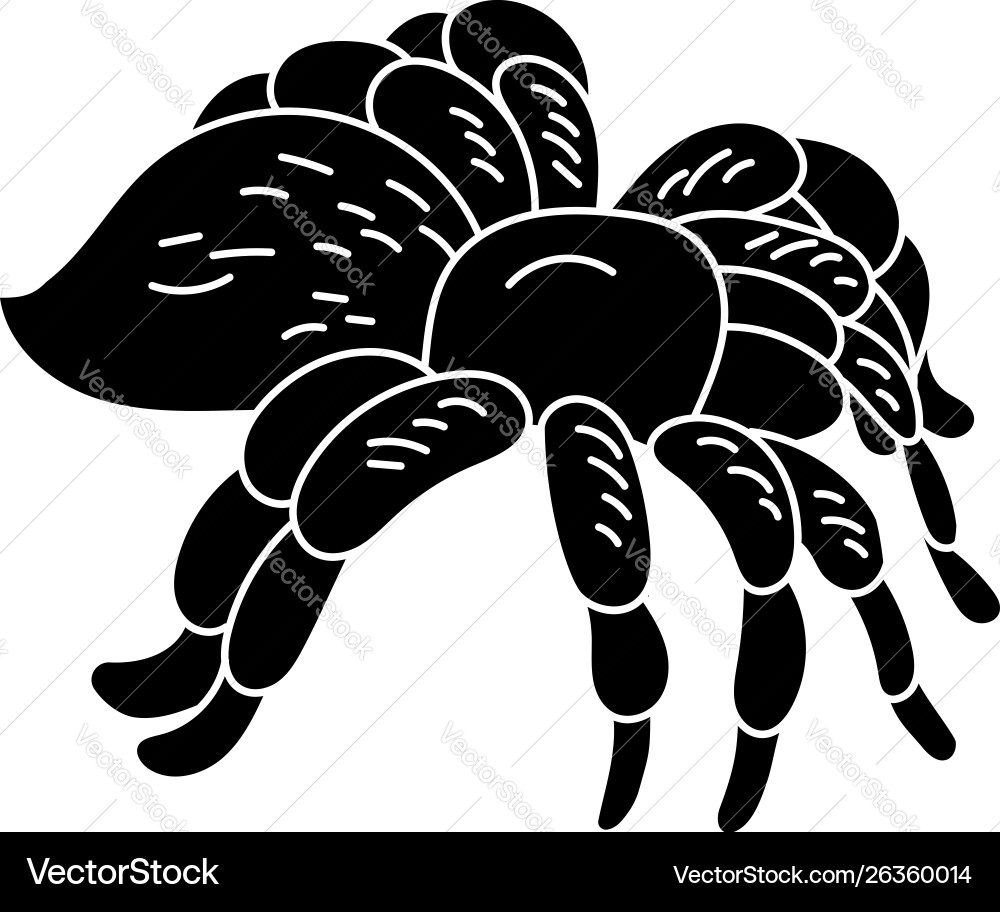 Big tarantula spider icon simple style Royalty Free Vector