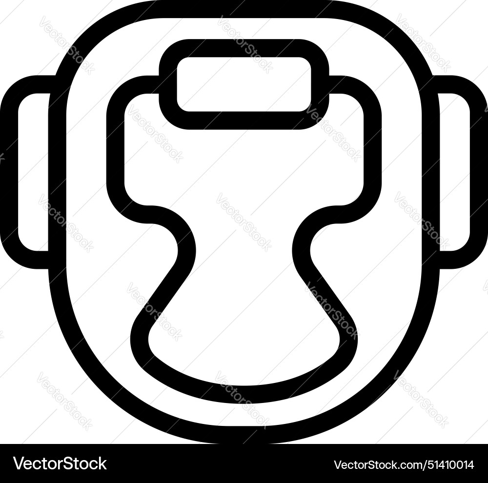 Boxing headgear icon isolated on white Royalty Free Vector