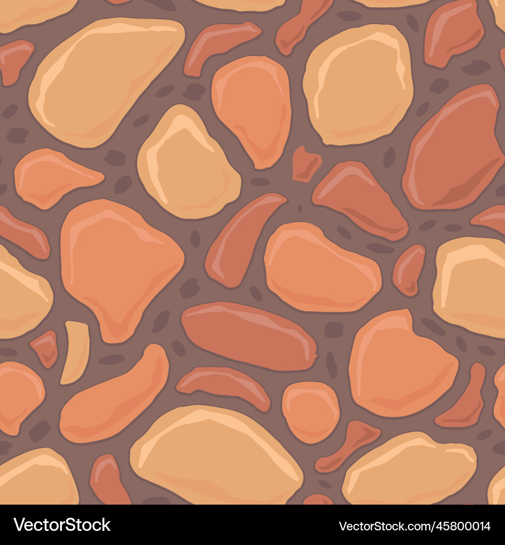 Cartoon game texture rocks dirt and ground Vector Image