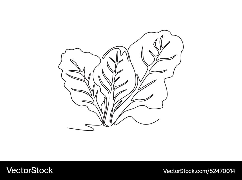 Continuous one line drawing group pile of healthy Vector Image