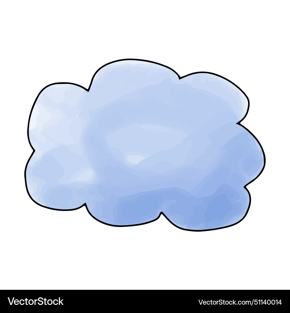 Hand drawn doodle watercolour frame with copy Vector Image