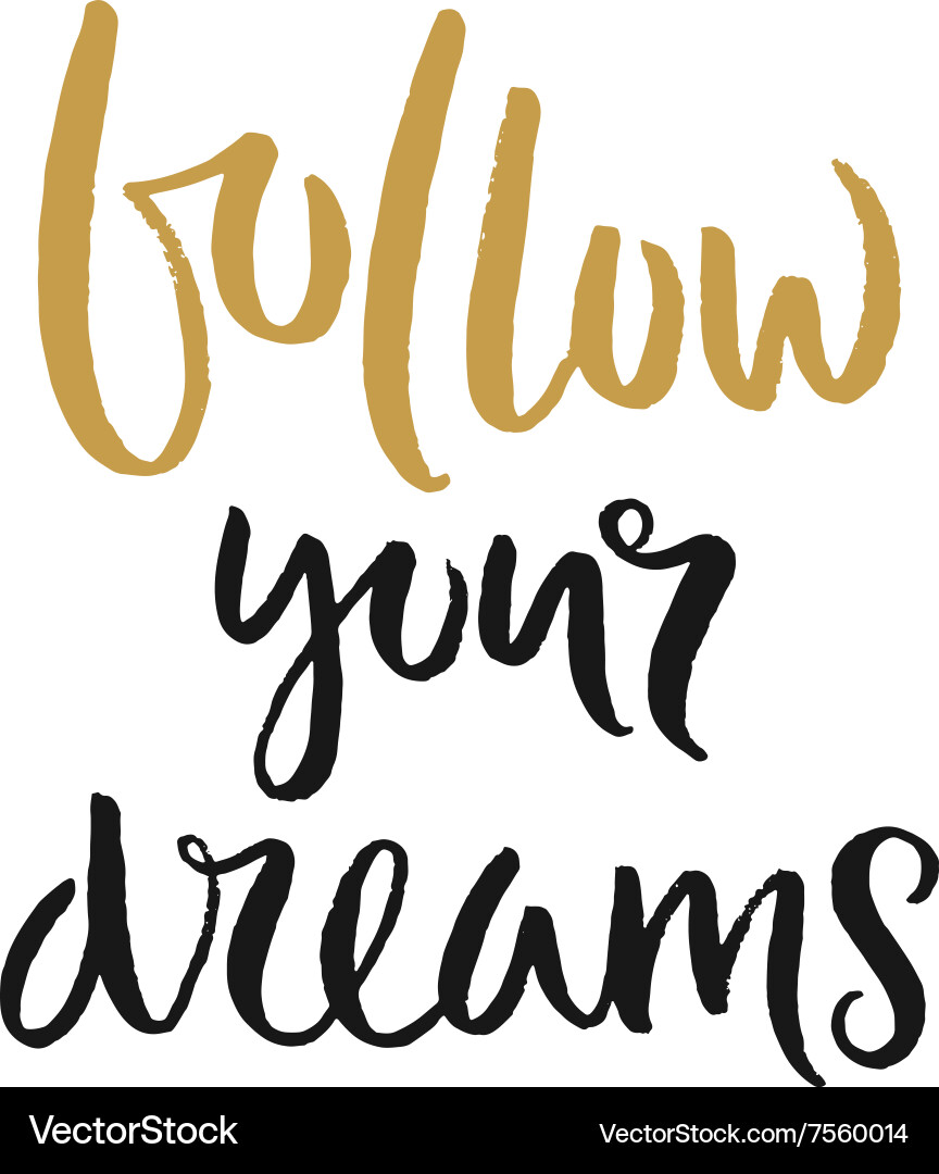 Hand drawn lettering poster Royalty Free Vector Image