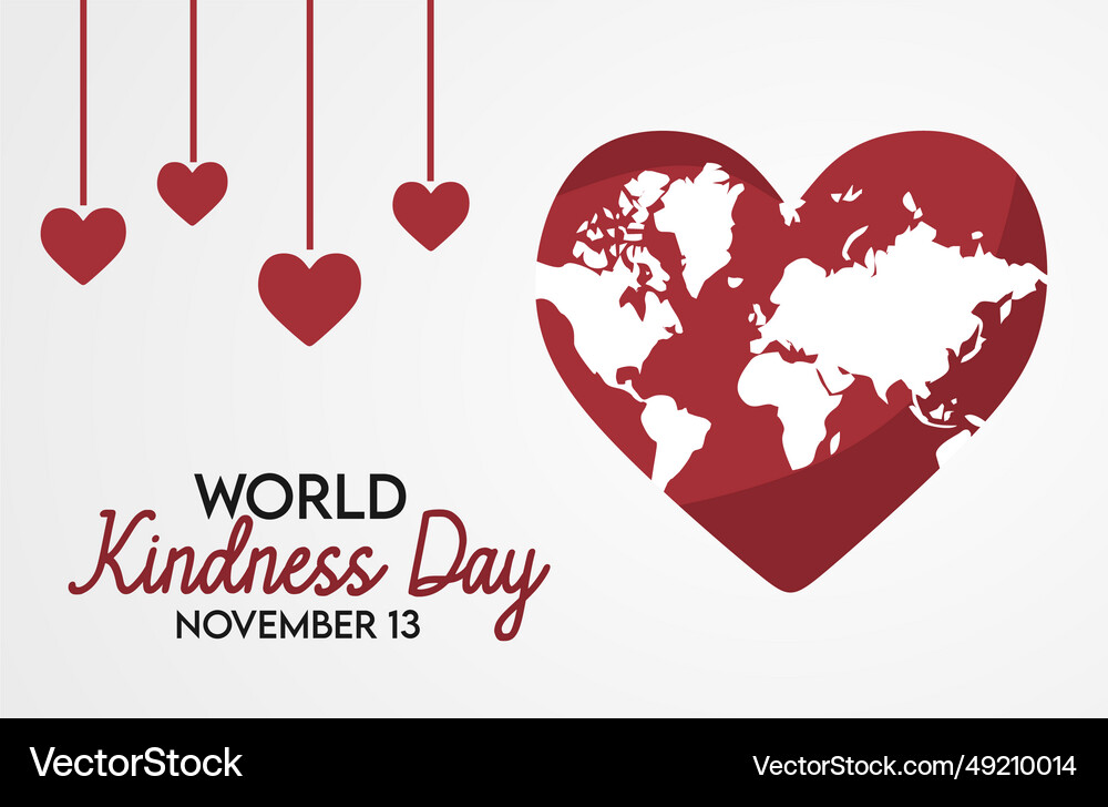 Happy world kindness day november 13 Royalty Free Vector