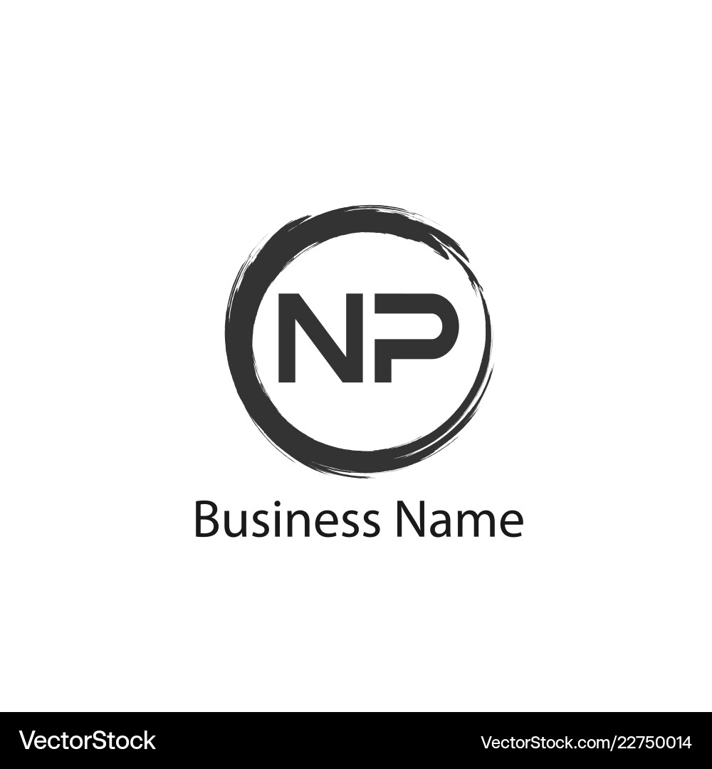 Initial letter np logo template design Royalty Free Vector