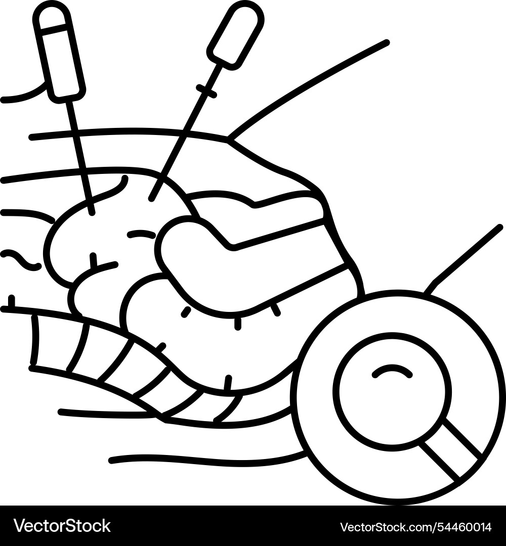 Laparoscopy surgery hospital line icon Royalty Free Vector