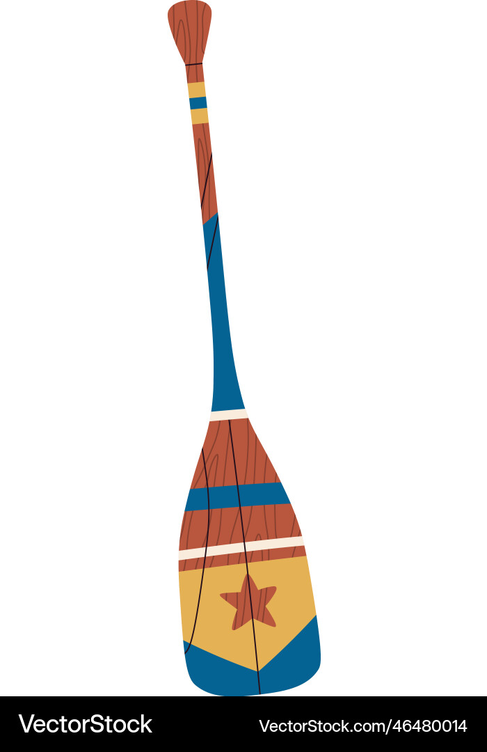 Oar with star Royalty Free Vector Image - VectorStock