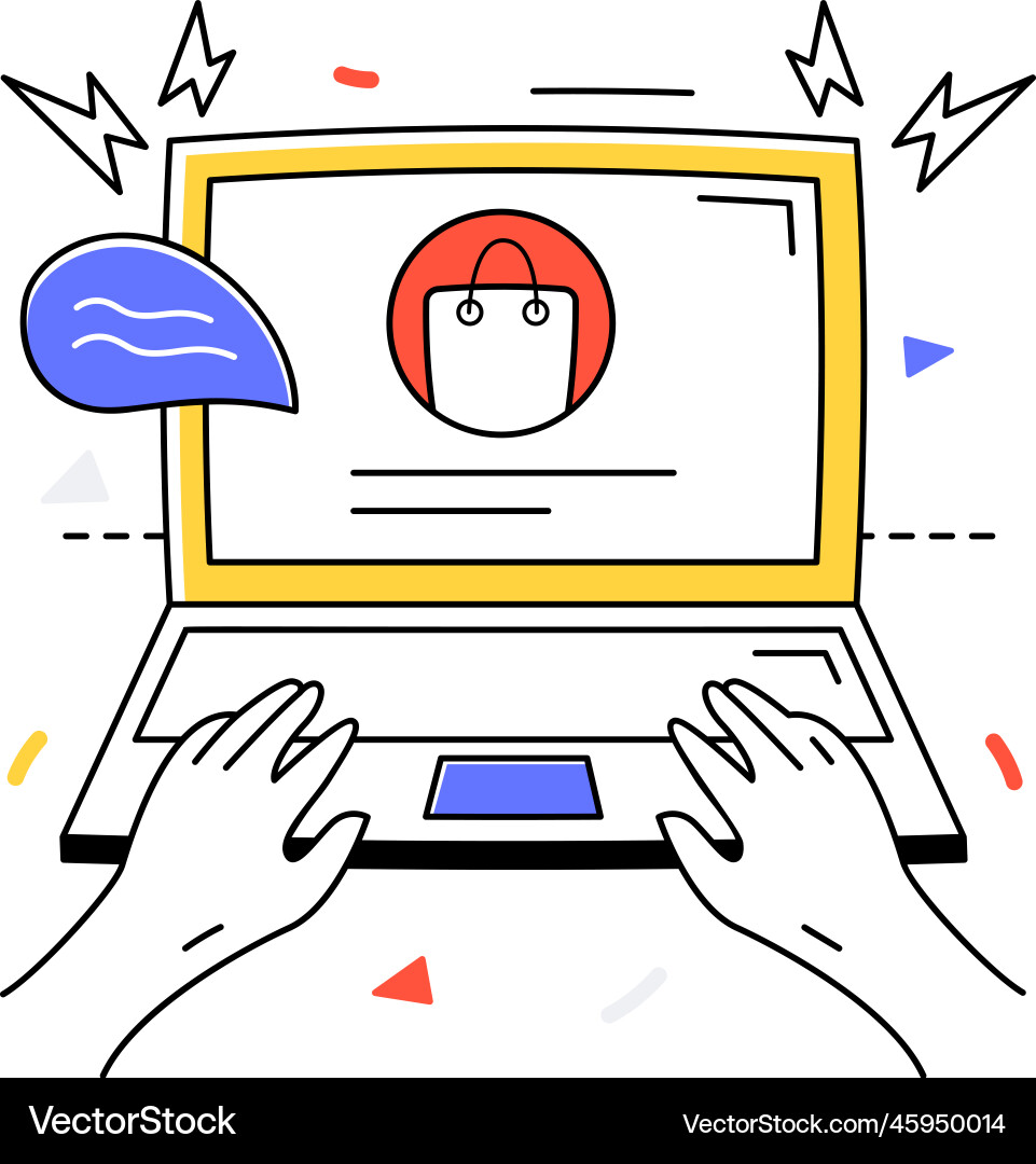 Online shopping Royalty Free Vector Image - VectorStock