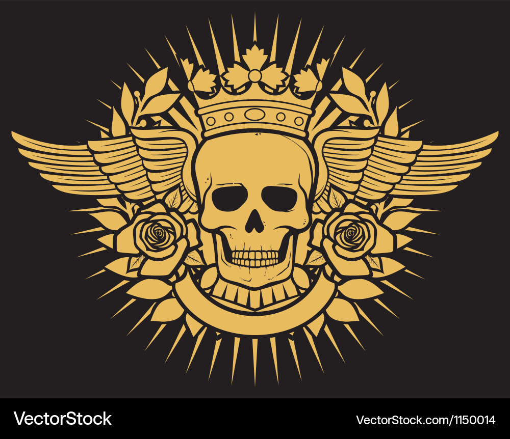 Skull symbol - tattoo design Royalty Free Vector Image